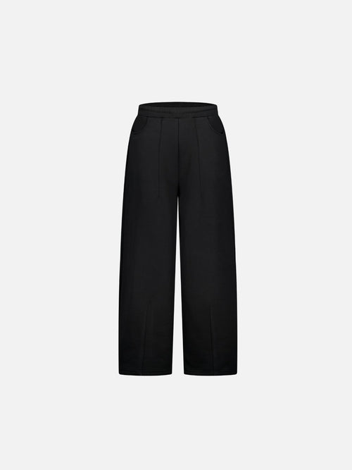 COZY STRAIGHT LEG SWEATS - BLACK